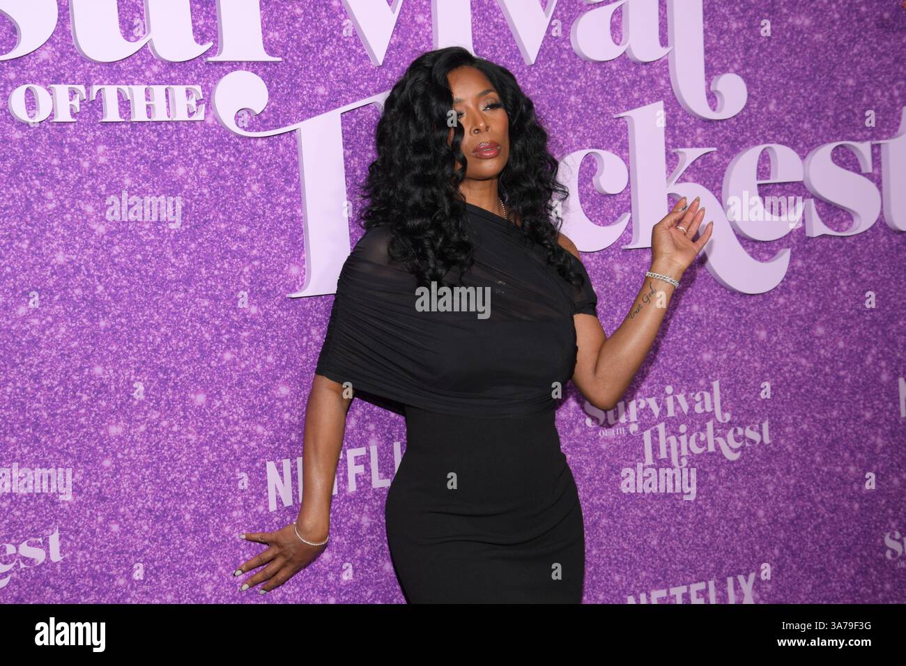 New York, USA. 26th Mar, 2025. Tasha Smith attends "Survival of the ...