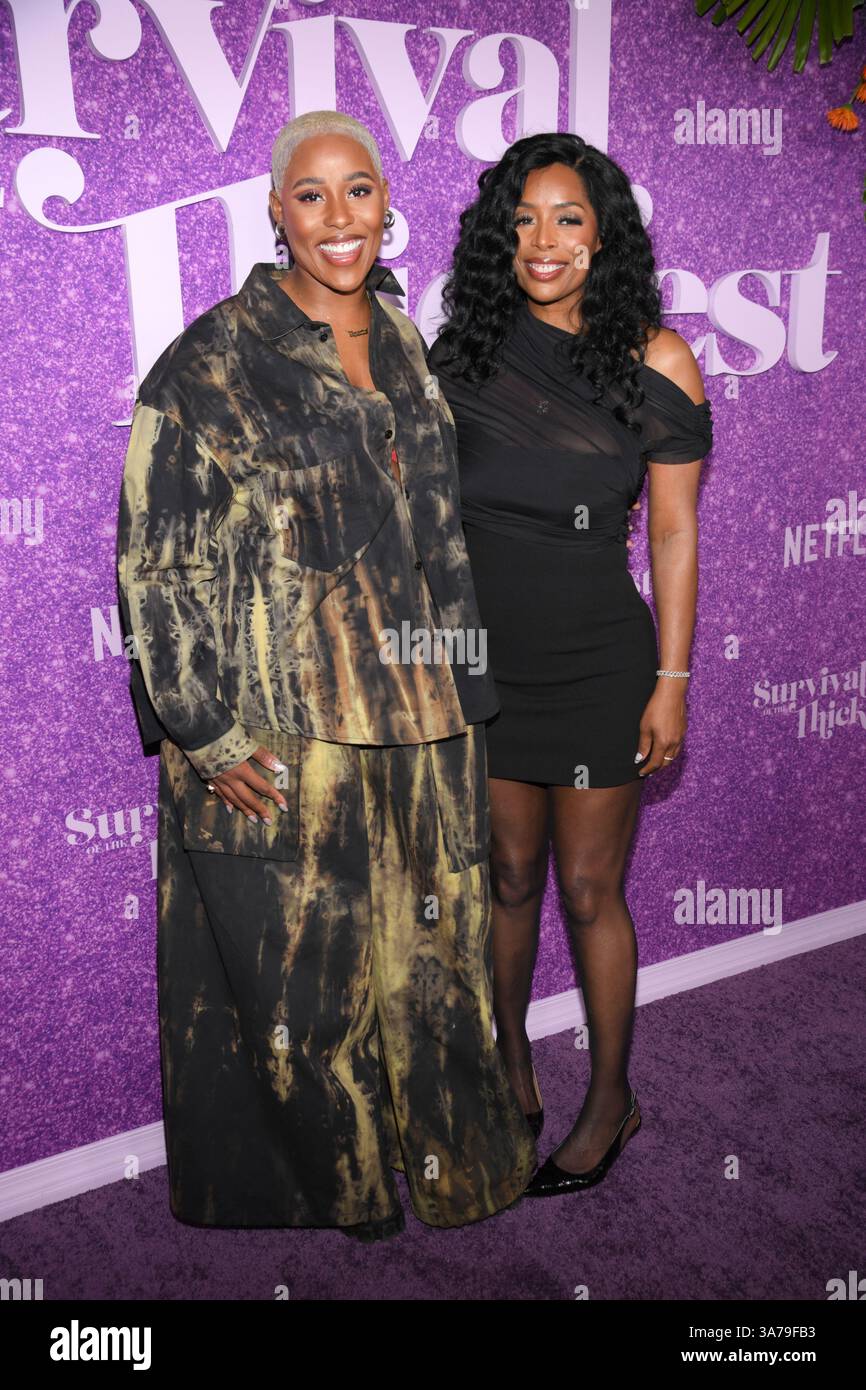 New York, USA. 26th Mar, 2025. (L-R) Jerrie Johnson and Tasha Smith ...