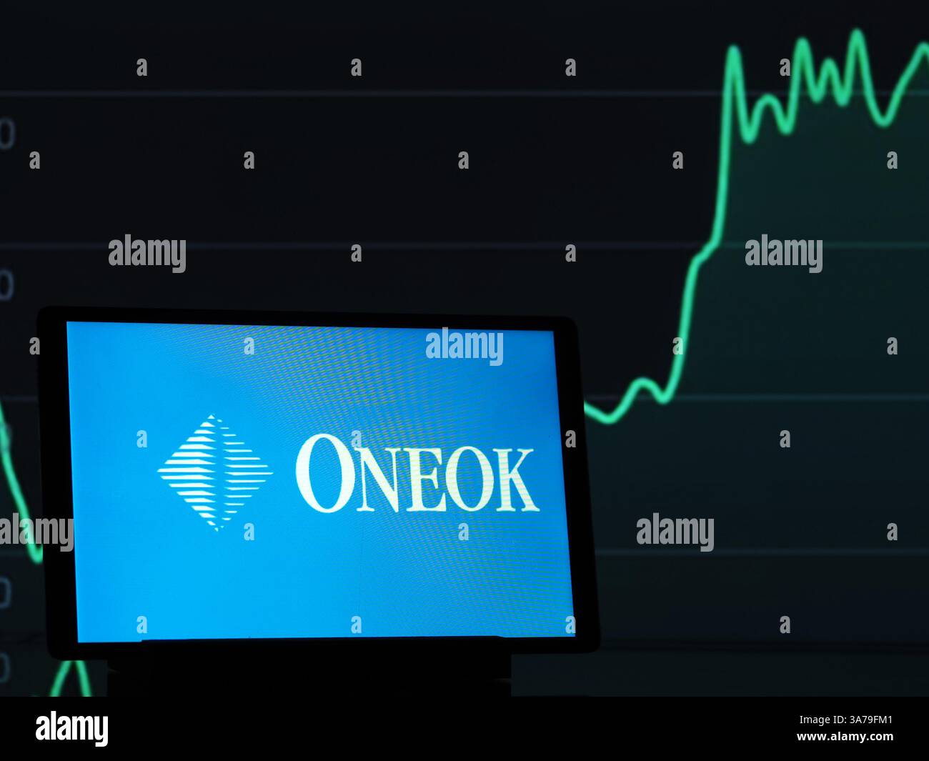 Germany. 26th Mar, 2025. In this photo illustration, the ONEOK logo ...