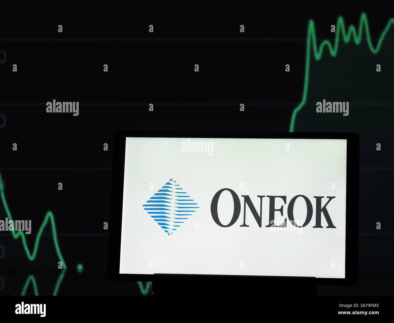 Germany. 26th Mar, 2025. In this photo illustration, the ONEOK logo ...