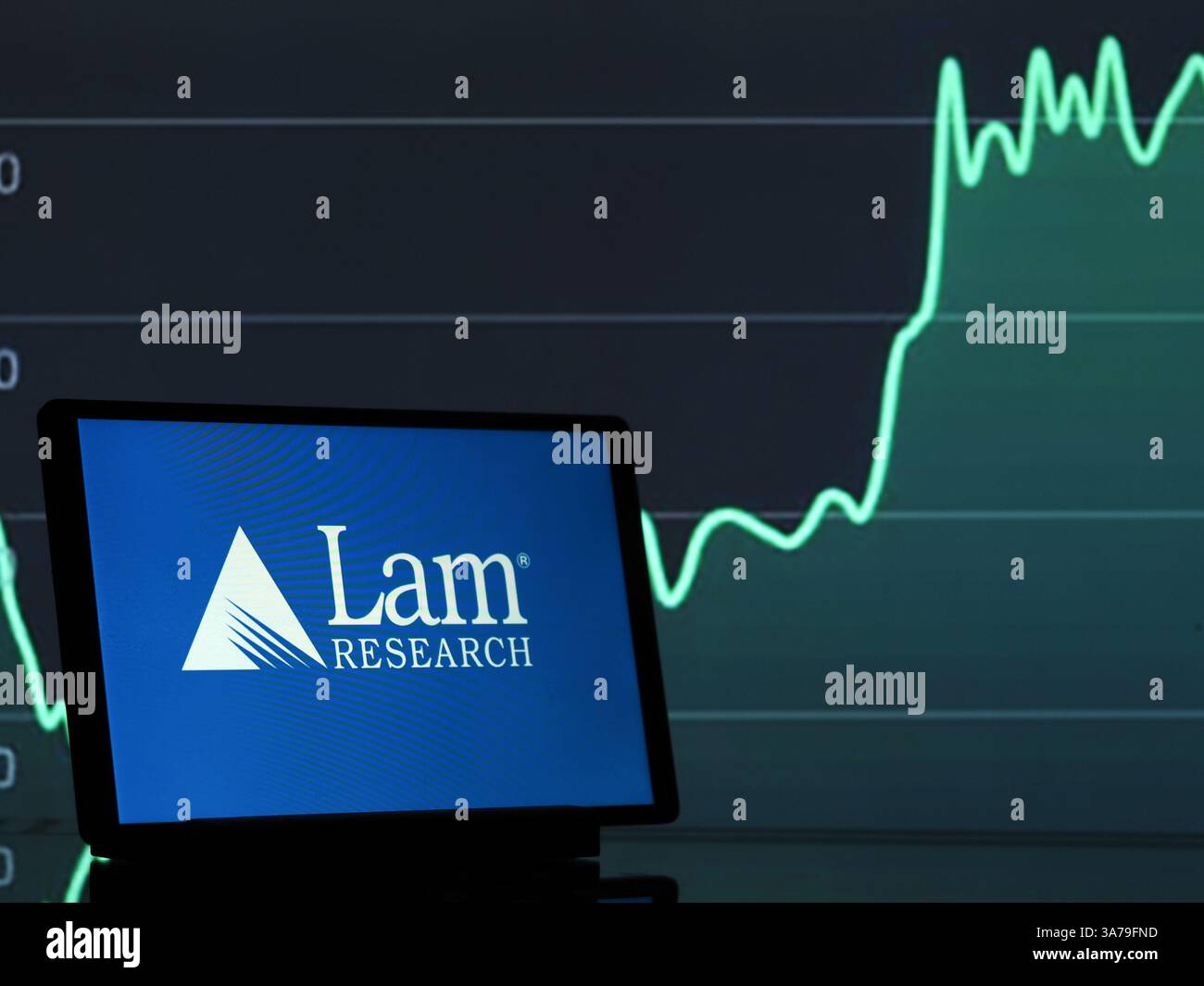 Germany. 26th Mar, 2025. In this photo illustration, the Lam Research ...
