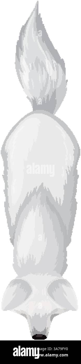 Illustration of a white arctic fox from above Stock Vector Image & Art ...