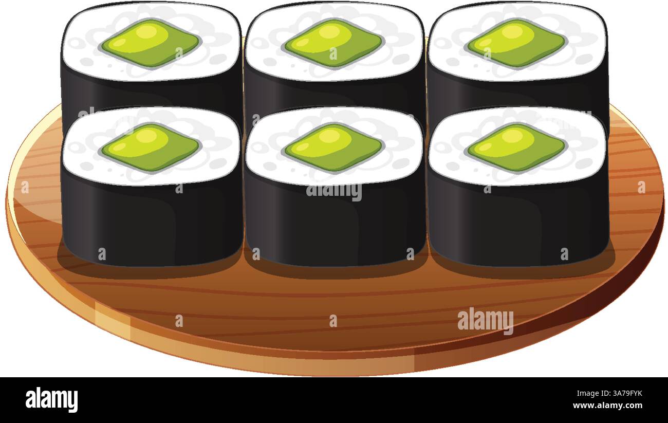 Nori sushi rolls on Stock Vector Images - Alamy