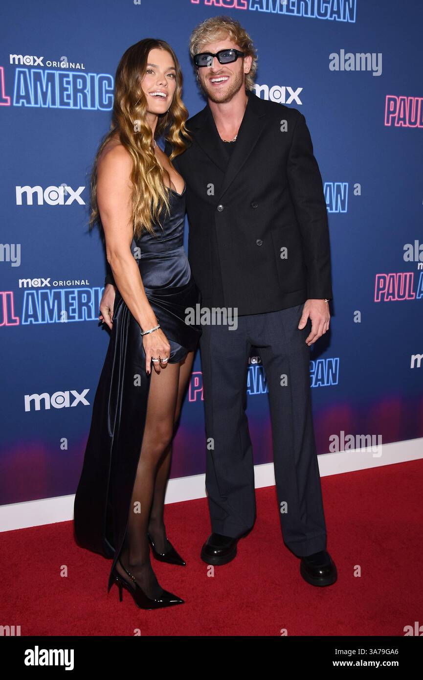 New York, USA. 26th Mar, 2025. (L-R) Nina Agdal and Logan Paul attend ...