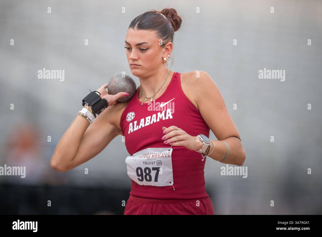 March 26, 2025: Alabama Crimson Tide athlete Katelyn Adel competes in ...
