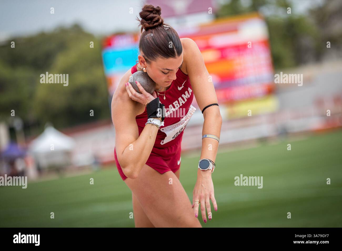 March 26, 2025: Alabama Crimson Tide athlete Katelyn Adel competes in ...