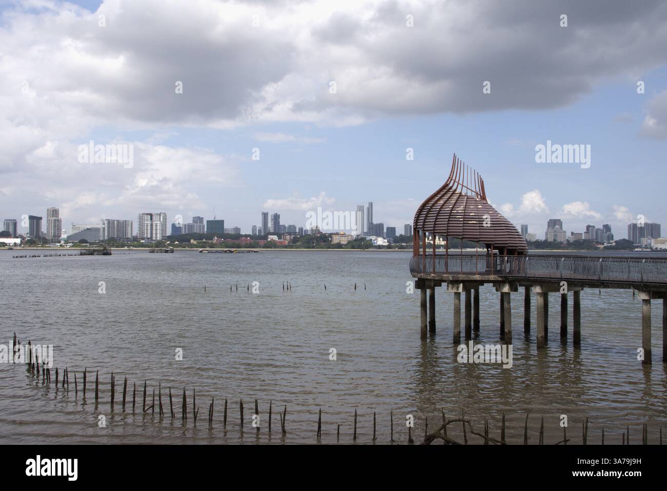 Eagle Point Kranji Nature Trail in Singapore Overlooking Johor Bahru ...