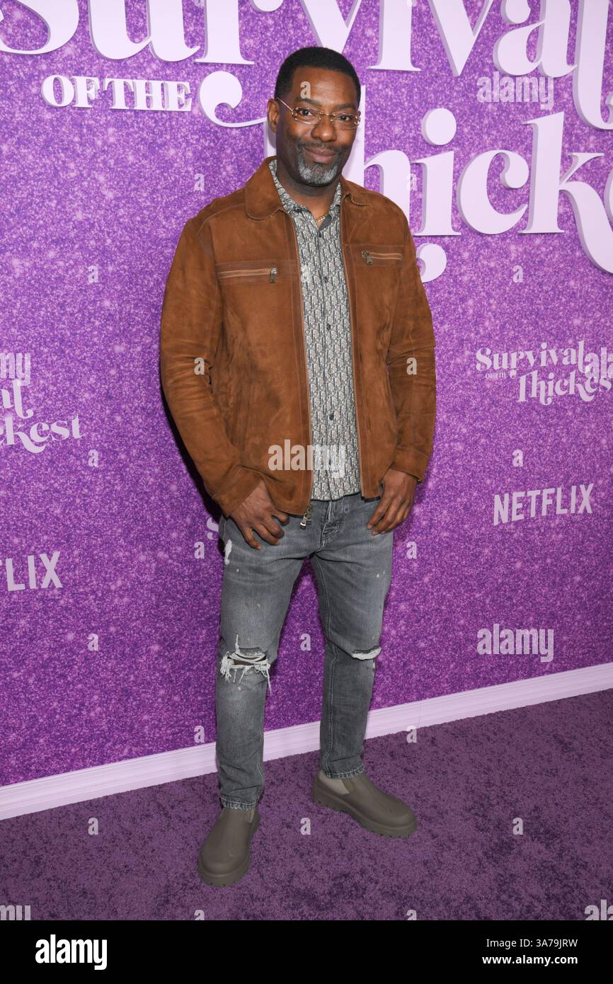 New York, USA. 26th Mar, 2025. Hassan Johnson attends "Survival of the ...