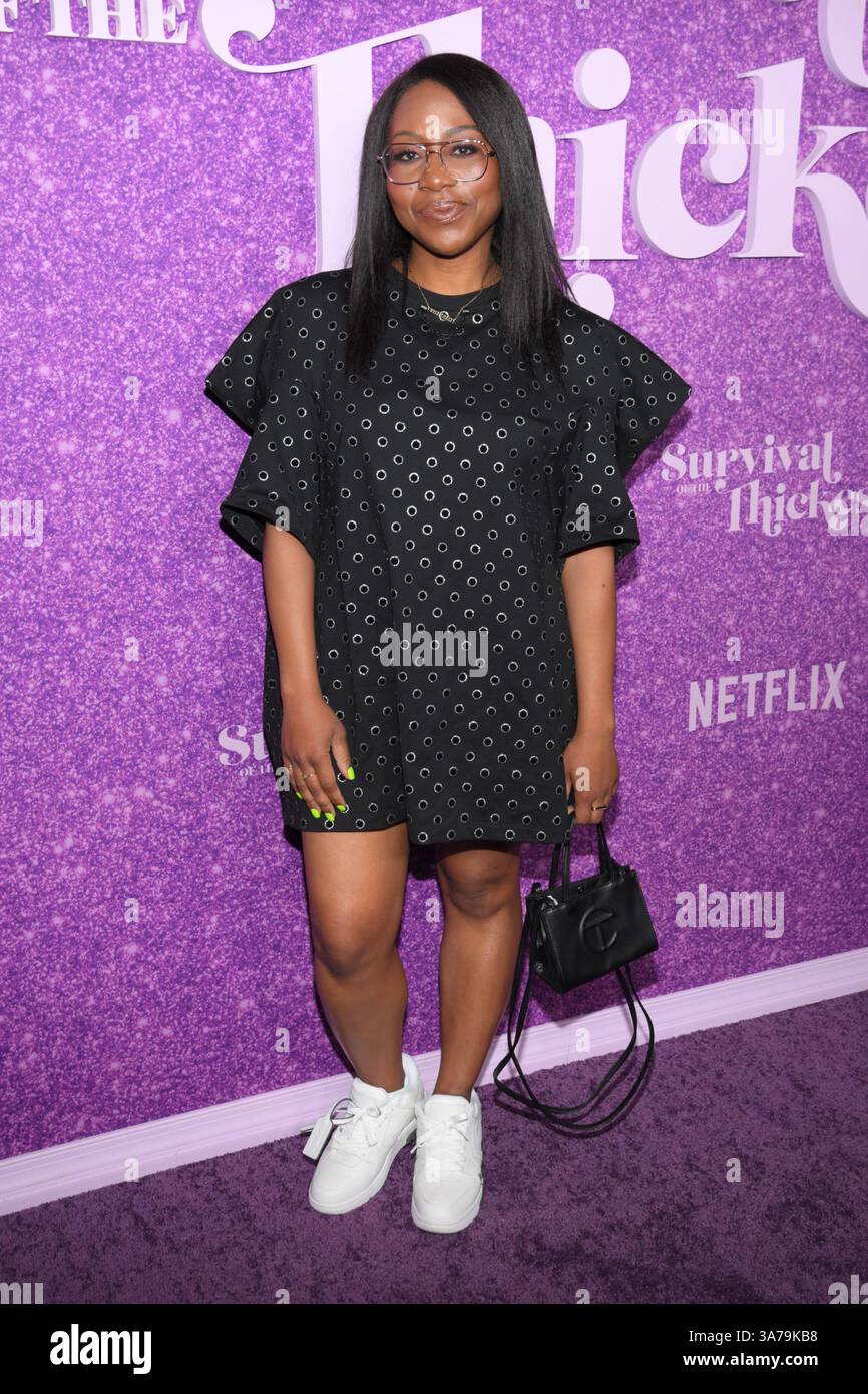 New York, USA. 26th Mar, 2025. Amy Aniobi attends "Survival of the ...