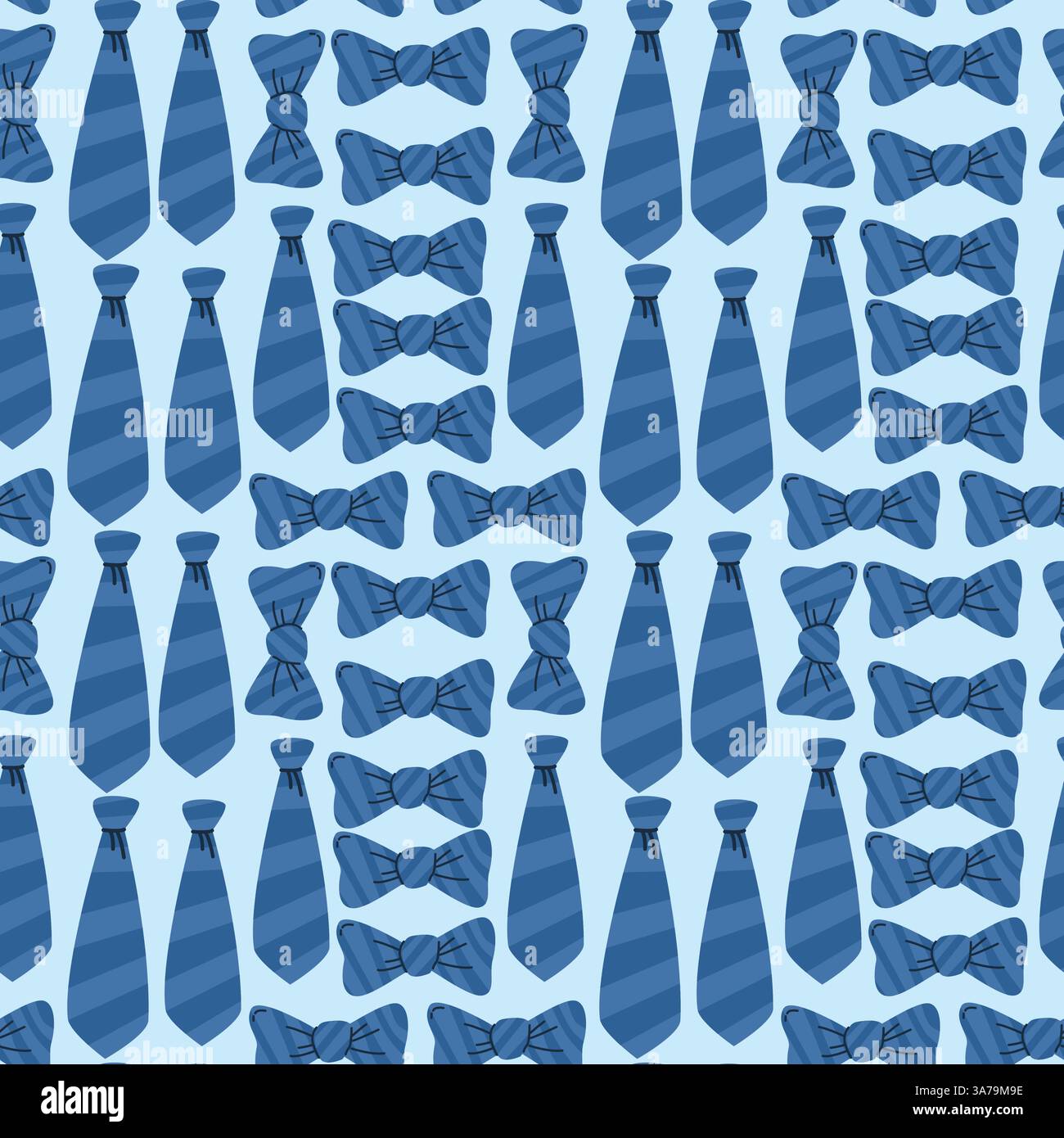 Father's day celebration background with blue neckties and bowties ...
