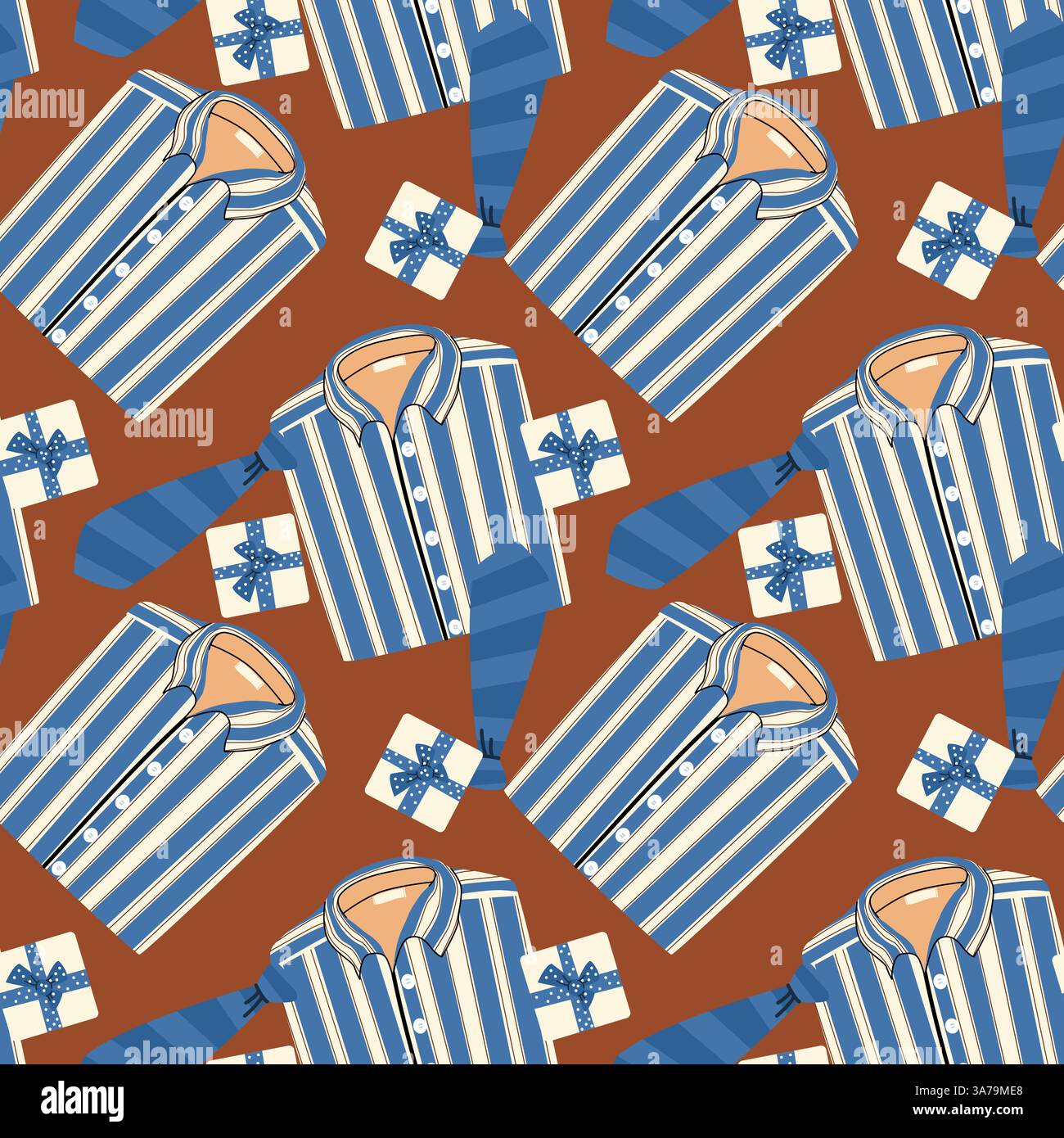 Happy father's day pattern with shirts and gift boxes for celebration ...