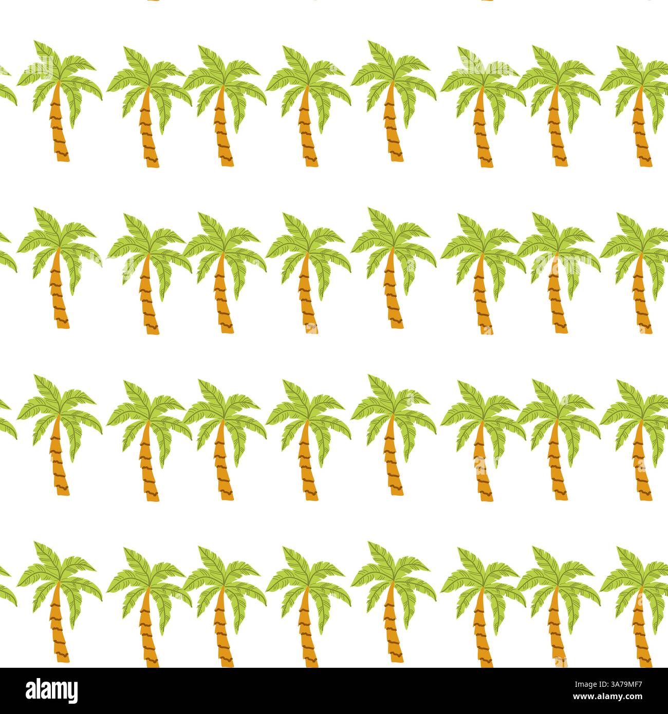 Seamless palm tree pattern on white background with repeating tropical ...