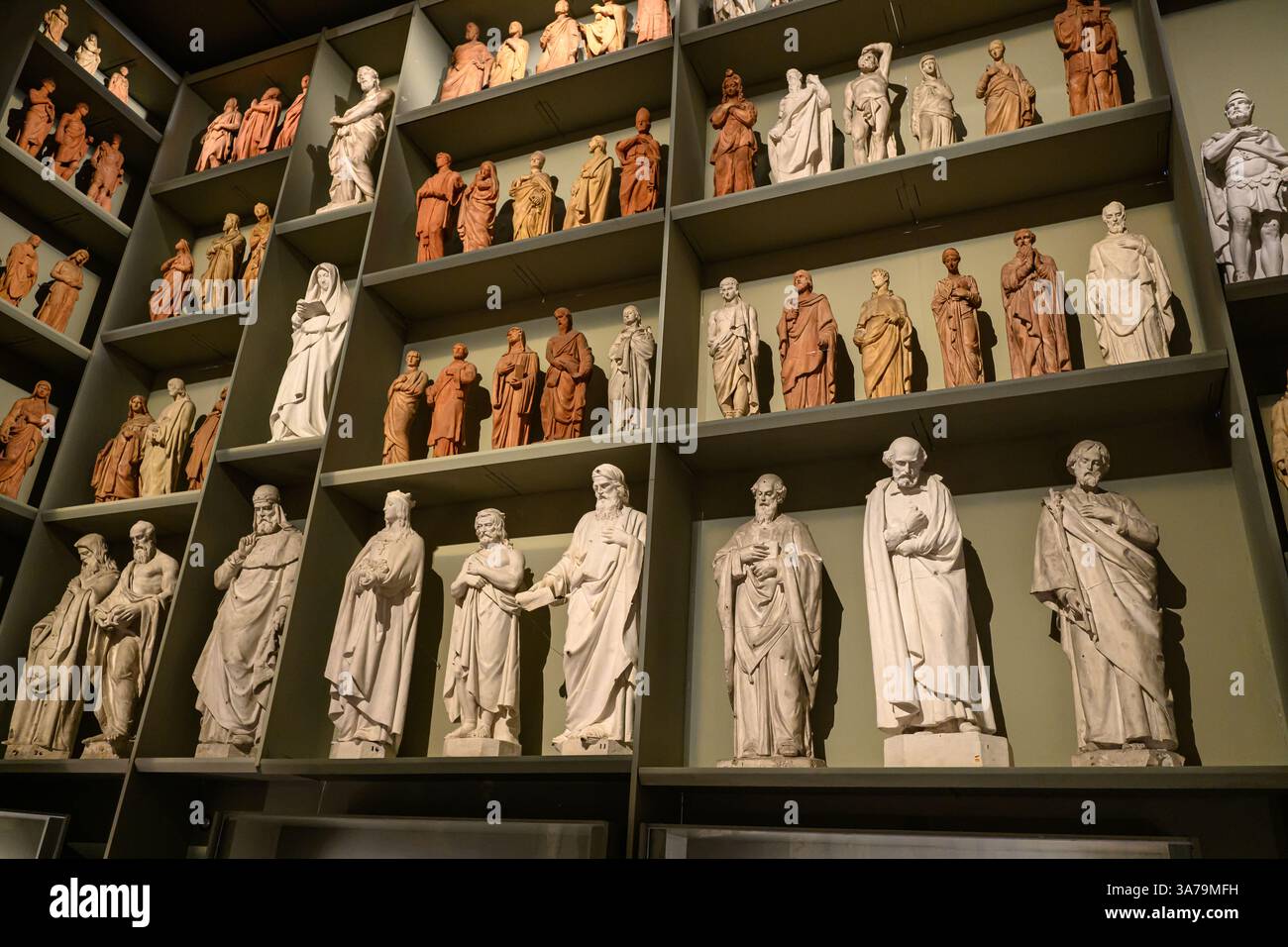 Statue room inside the Milan cathedral museum (Musée de la cathédrale ...