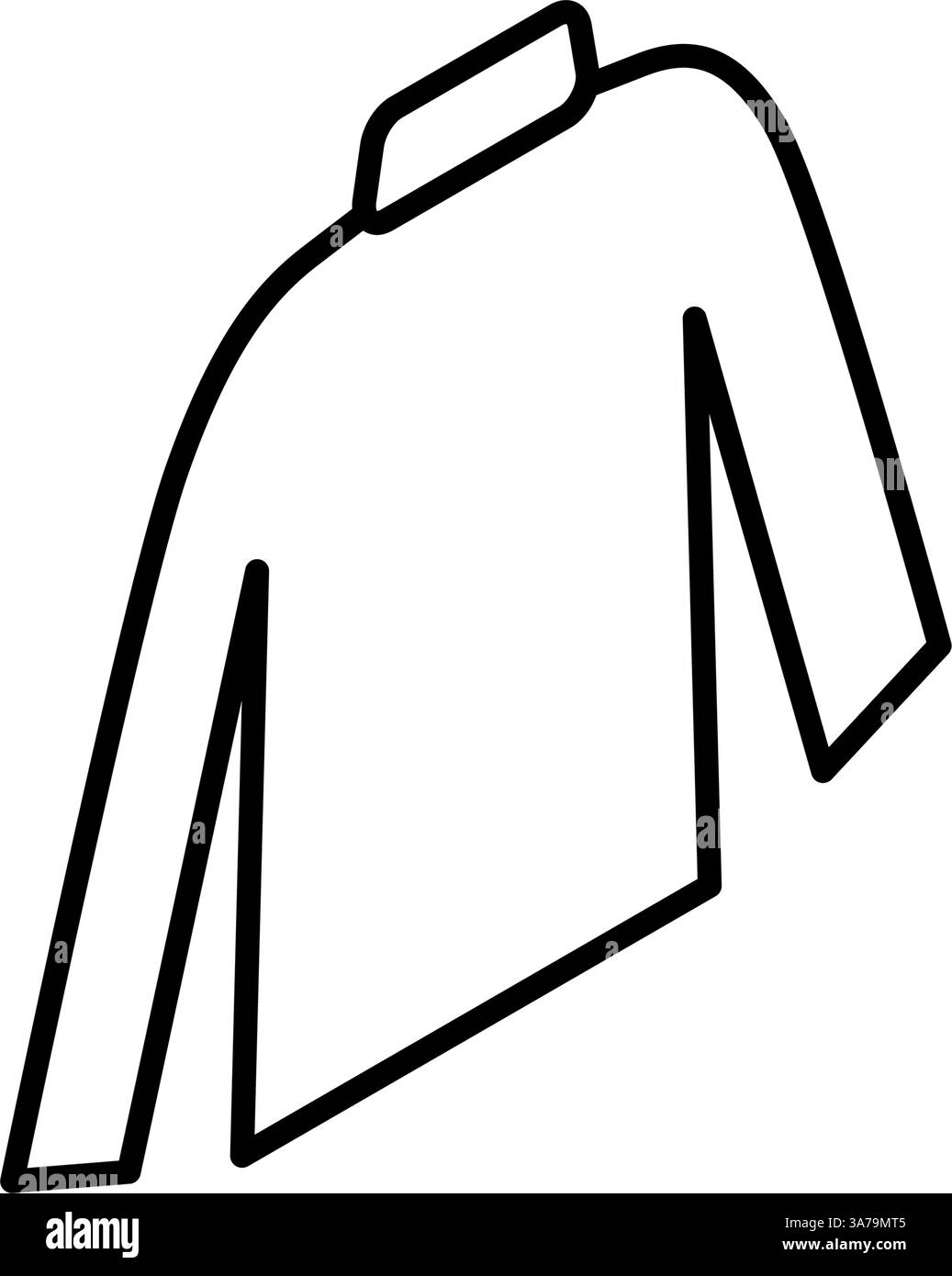 Turtleneck, Clothes simple isometric line drawing icon in black and ...