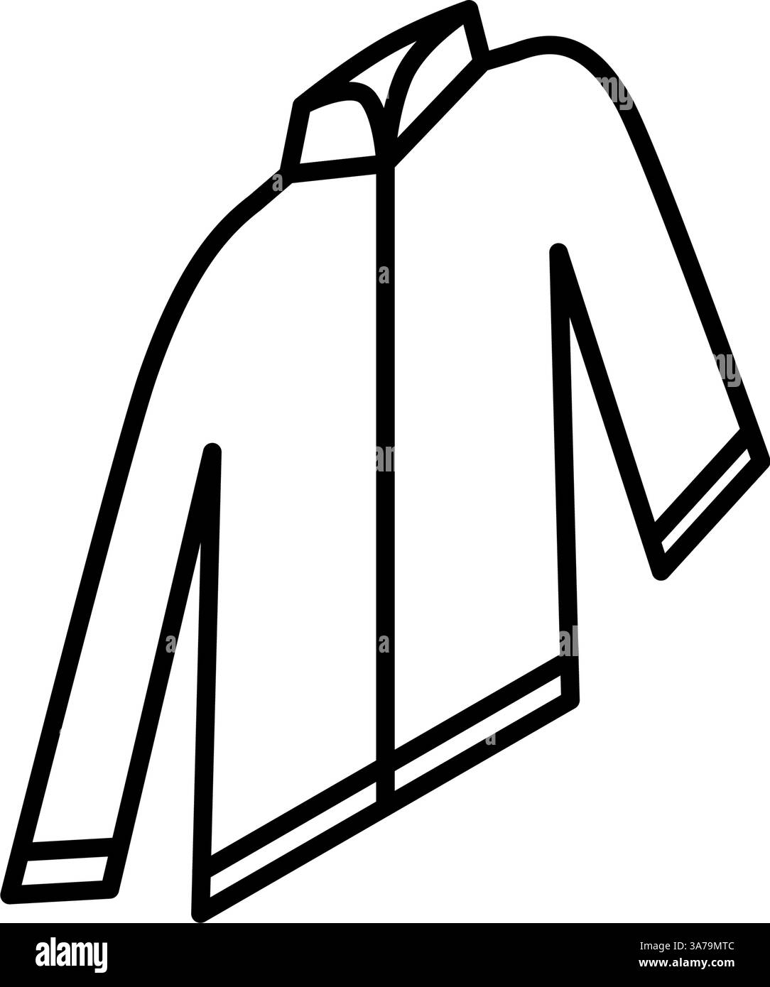 blouson, Clothes simple isometric line drawing icon in black and white ...