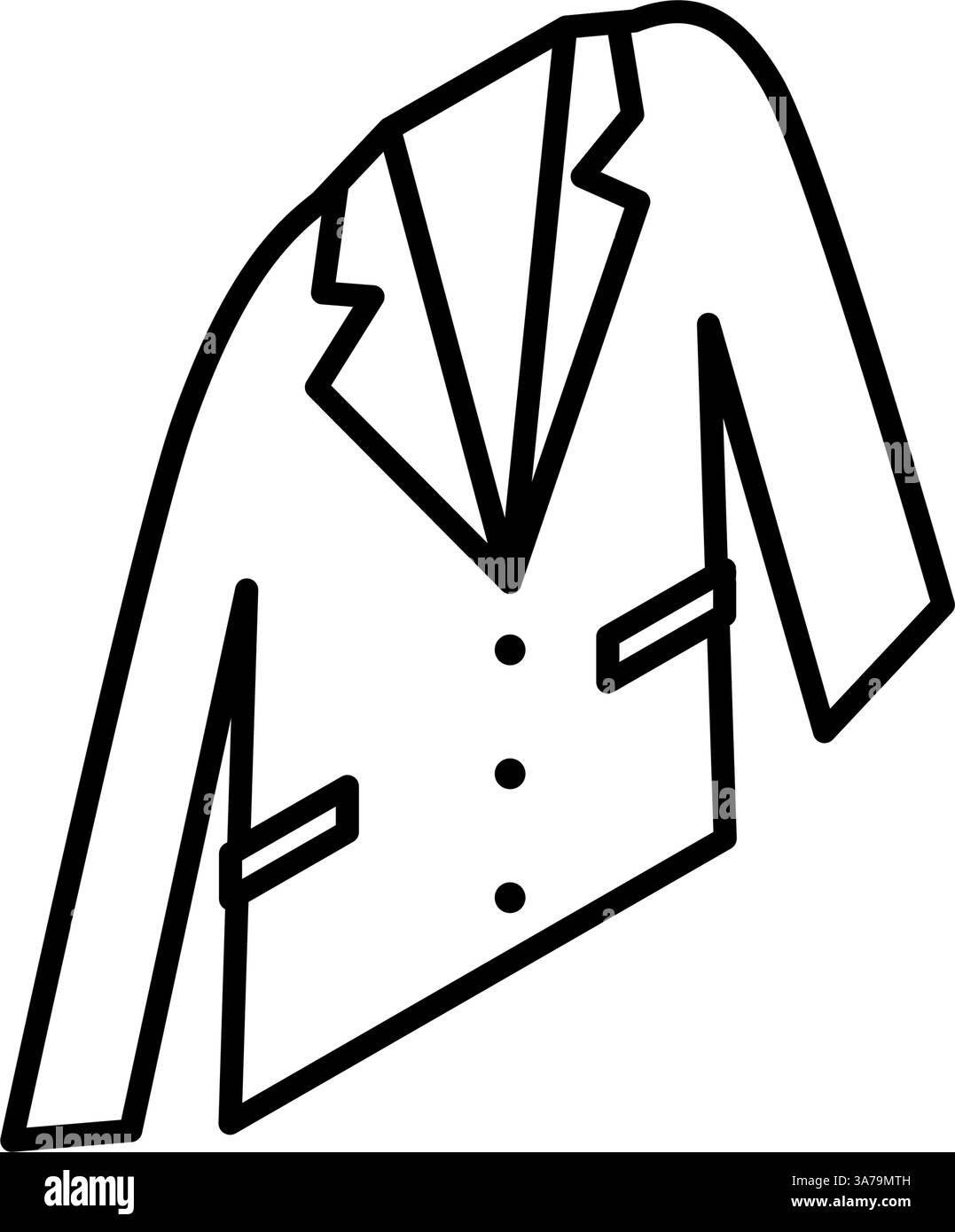 Men's suit jacket, Clothes simple isometric line drawing icon in black ...