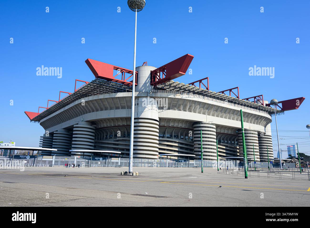 San Siro Stadium (Stadio Giuseppe Meazza) viewed from the Piazzale ...