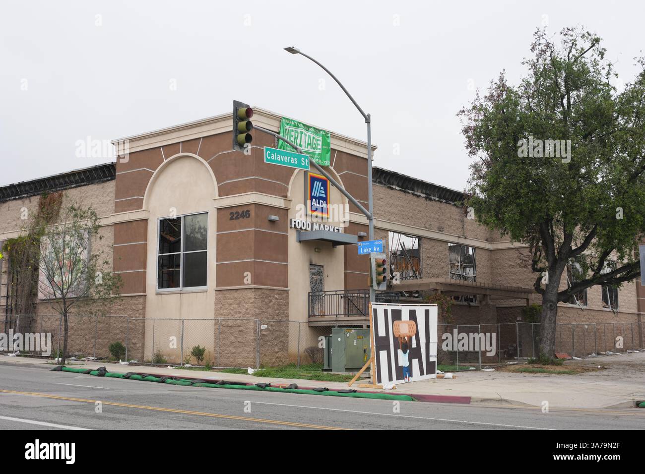 A Heal sign at the Aldi Food market on Lake Ave., Wednesday, Mar. 26 ...
