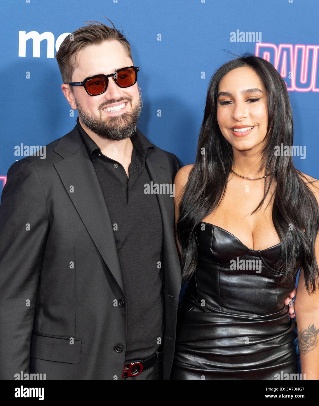 New York, USA. 26th Mar, 2025. Nick and Marina Boak attend premiere of ...