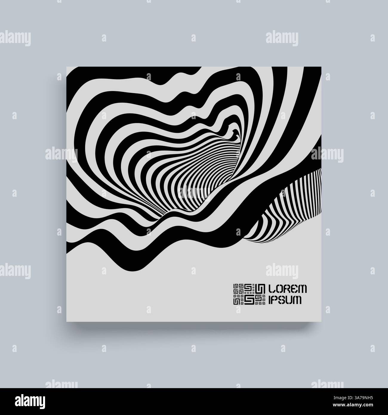 Black and White Background. Pattern With Optical Illusion. Textbook ...