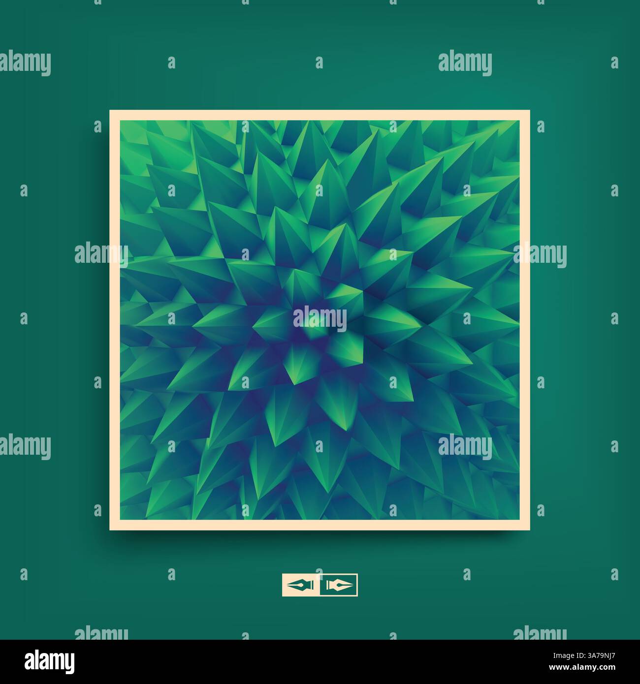 Abstract background with spikes. Textbook, booklet or notebook mockup ...