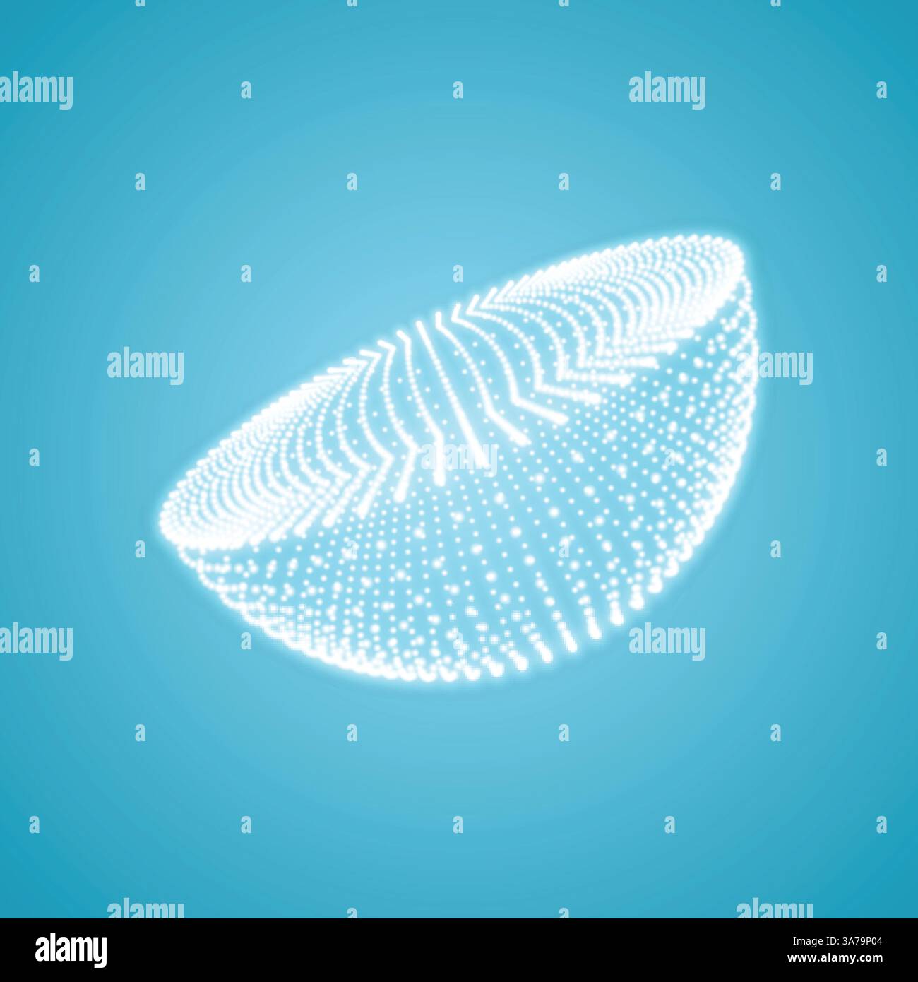 Half-sphere. Molecular lattice. Connection structure. 3d Vector ...