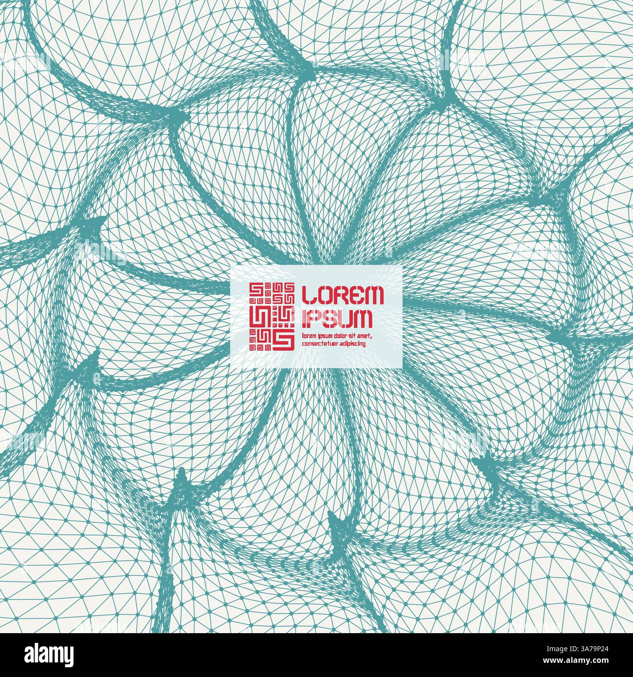 3d Perspective Grid Background. Abstract Geometric Illustration ...