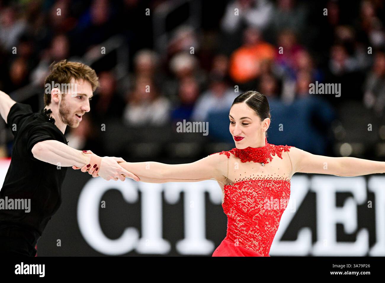 Sara CONTI & Niccolo MACII (ITA), during Pairs Short Program, at the ...
