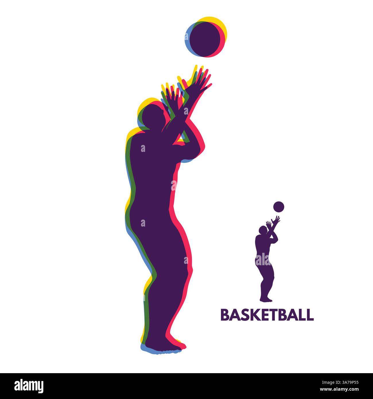 Basketball player with ball. Sport Symbol. Design Element. Vector ...