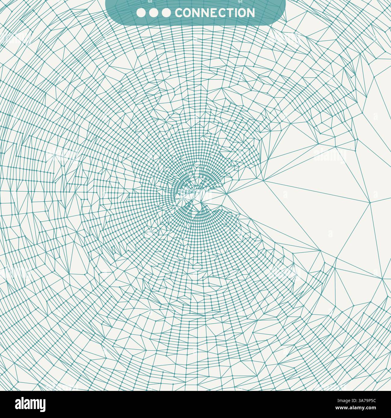 Cobweb or spider web. Network abstract background. Connection Structure. 3D technology style ...
