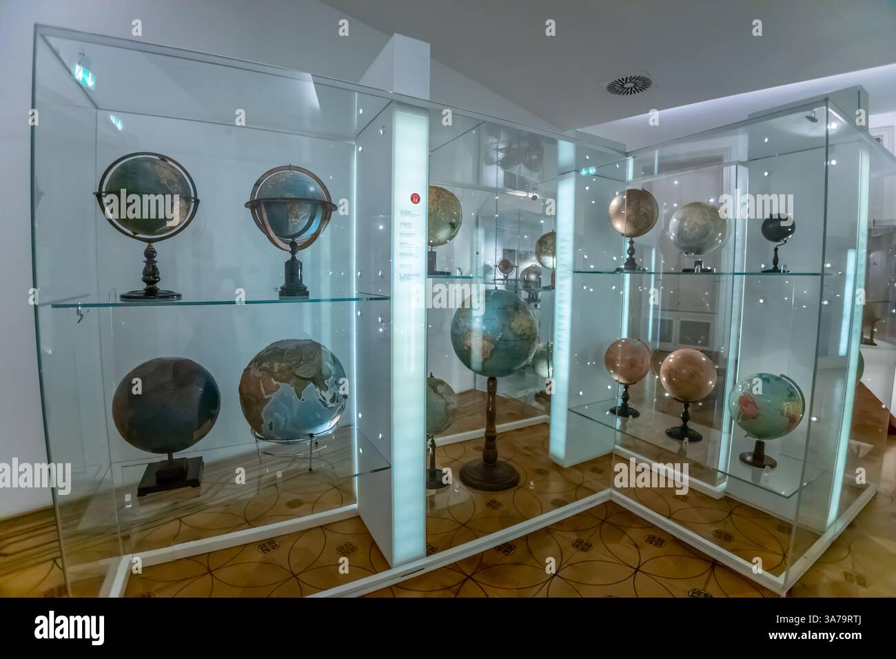Globe museum of Austrian National Library in Vienna. Ancient globe ...