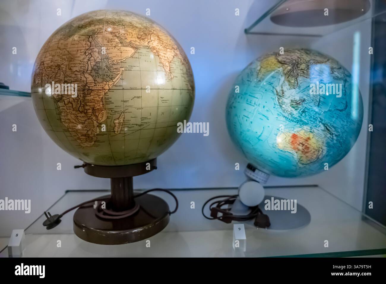 Globe museum of Austrian National Library in Vienna. Ancient globe ...