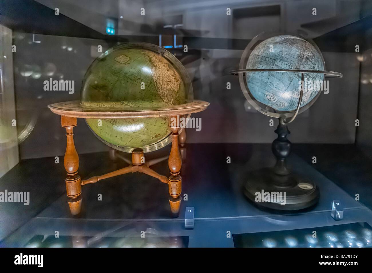 Globe museum of Austrian National Library in Vienna. Ancient globe ...