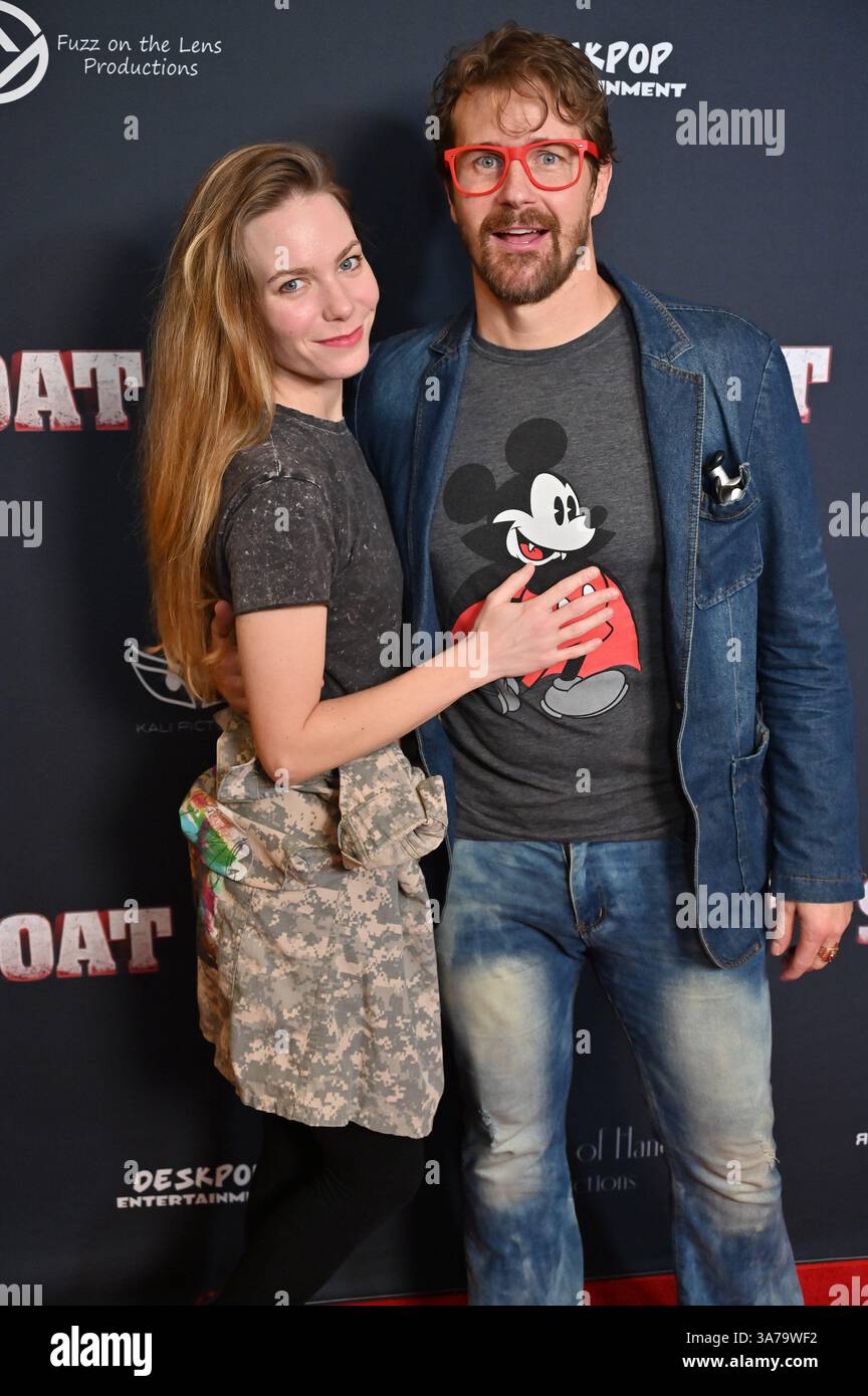 Hollywood, CA USA - March 26, 2025: Chloe Lanier, Josh Kelly attends ...