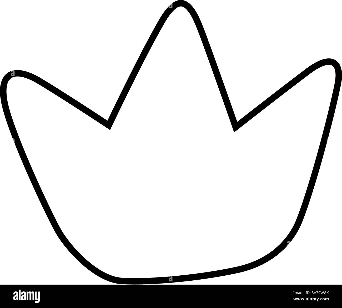 Cute doodle crown line shape. Journal bullet sticker. Diary planner ...