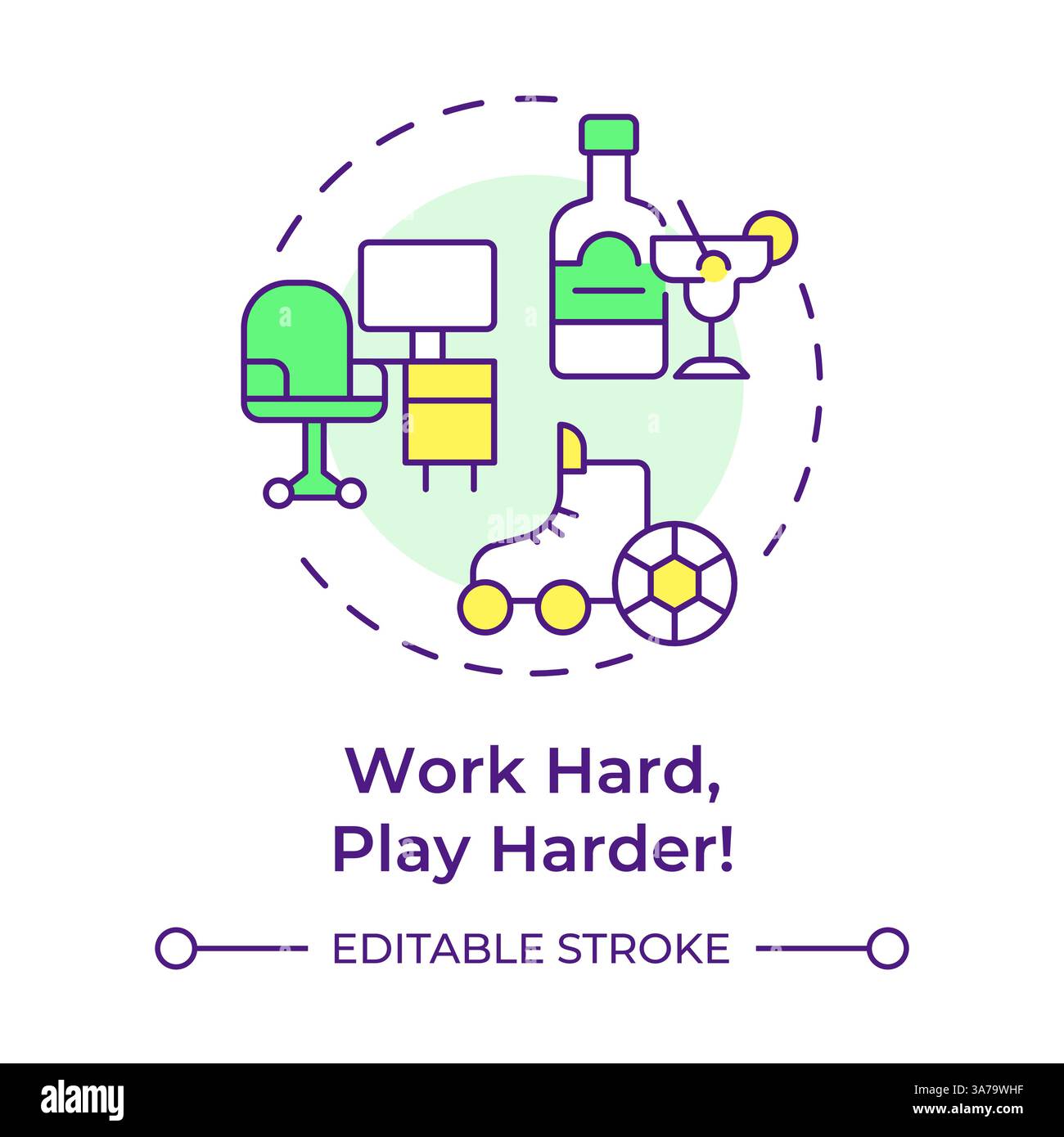 Work hard play hard and illustration Cut Out Stock Images & Pictures ...