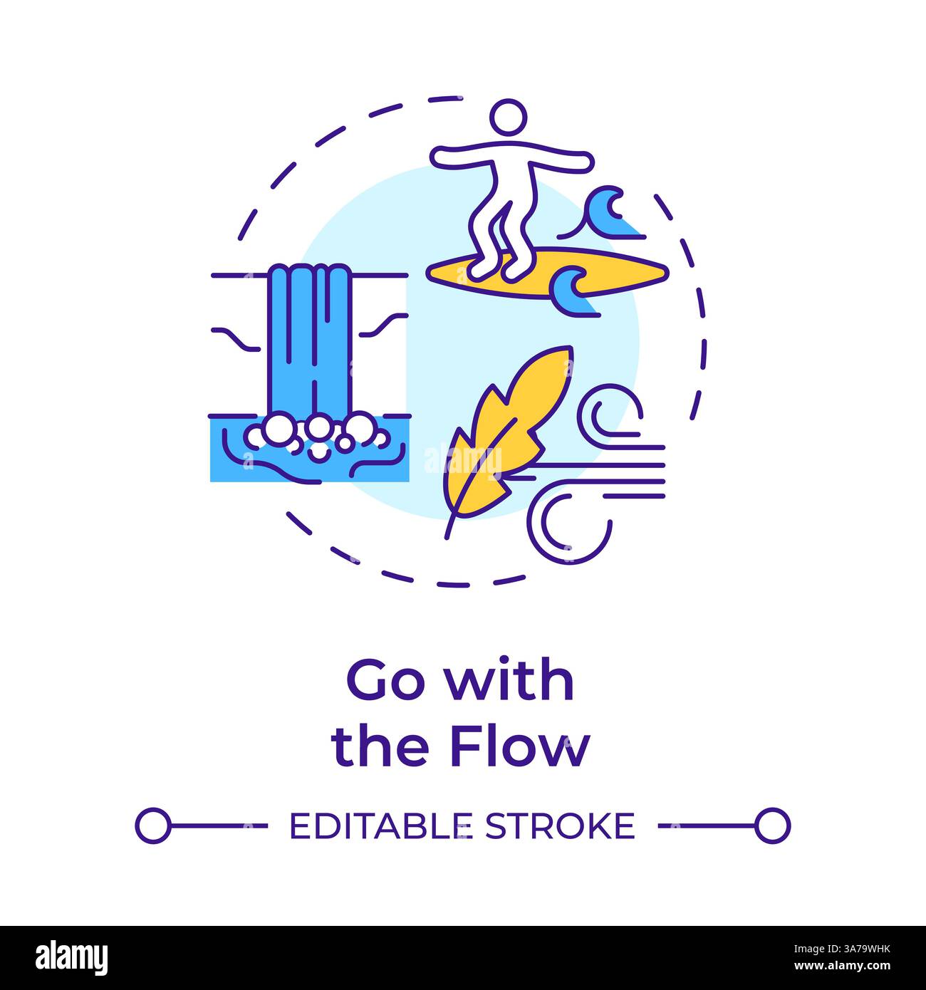 Go with flow Stock Vector Images - Alamy