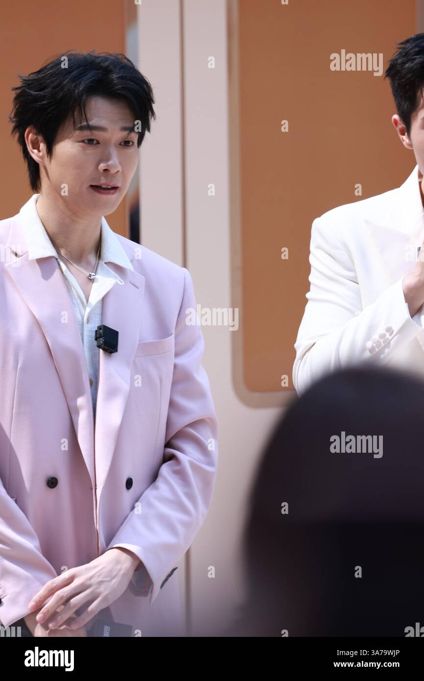 Chinese actor, singer, and host Wei Daxun attends an activity in ...