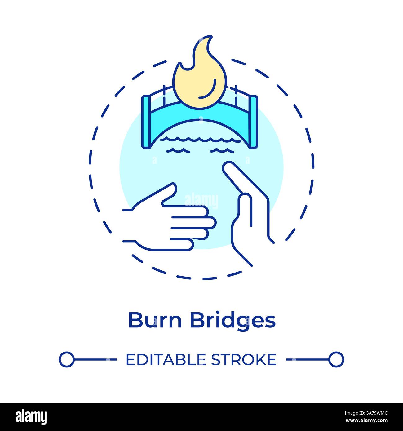 Burn all bridges Stock Vector Images - Alamy