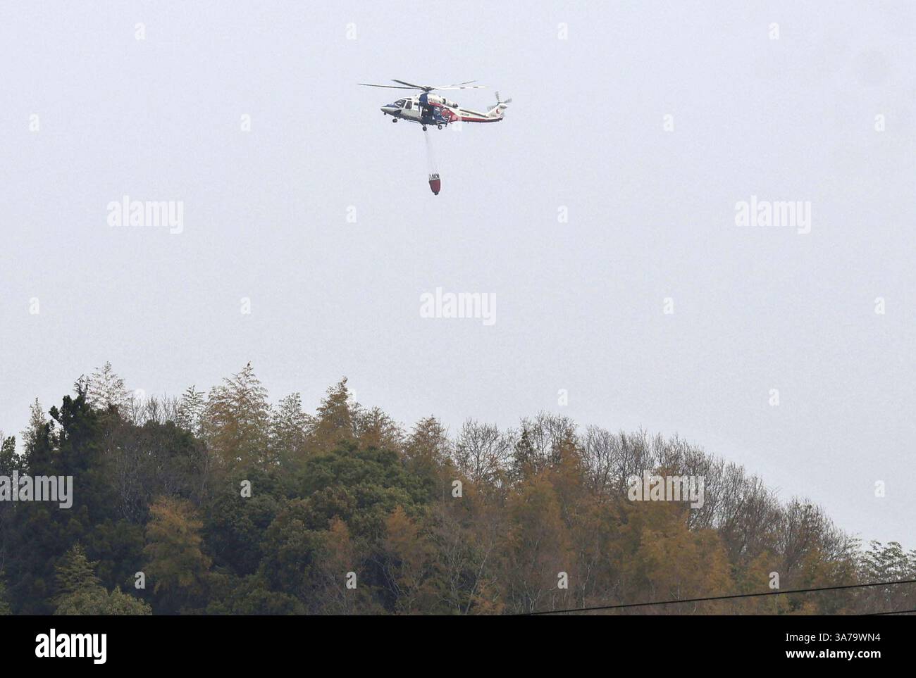 Fire-fighting operations continue on March 27, 2025, as the western ...