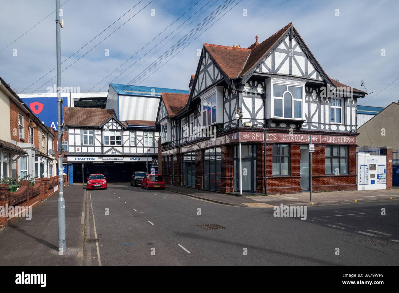 Frogmore road and entrance to Fratton Park, home to Portsmouth football ...