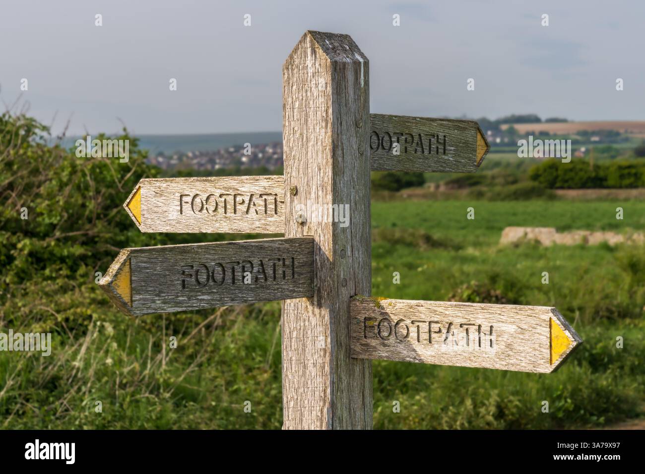 All Roads lead to Rome - a footpath-sign near Newhaven, East Sussex ...