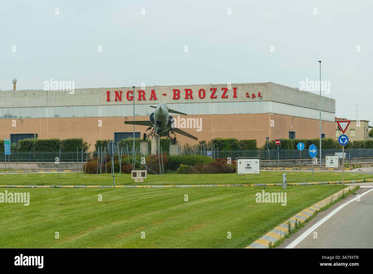 Viadana, Italy - June 14, 2023: The fighter jet sculpture captivates ...