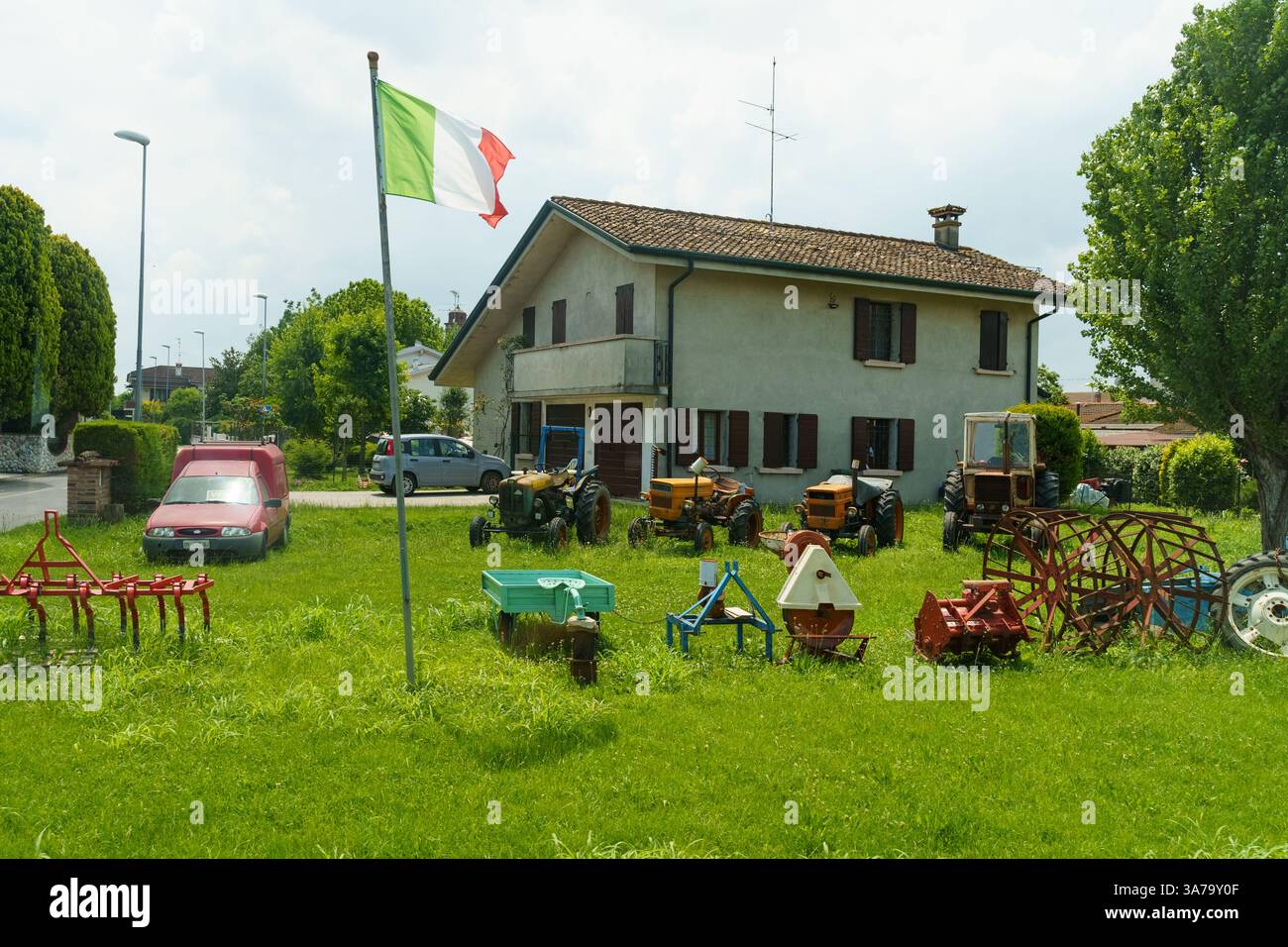 Suzzara, Italy - June 14, 2023: A peaceful Italian homestead showcases ...
