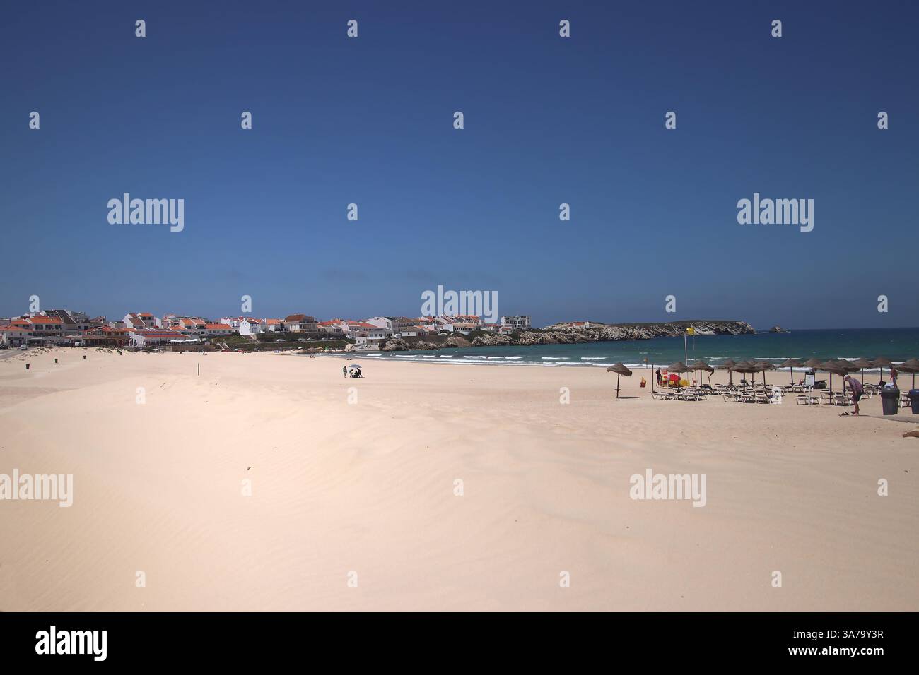 Surf beach Praia Baleal well known for its waves near Peniche in ...
