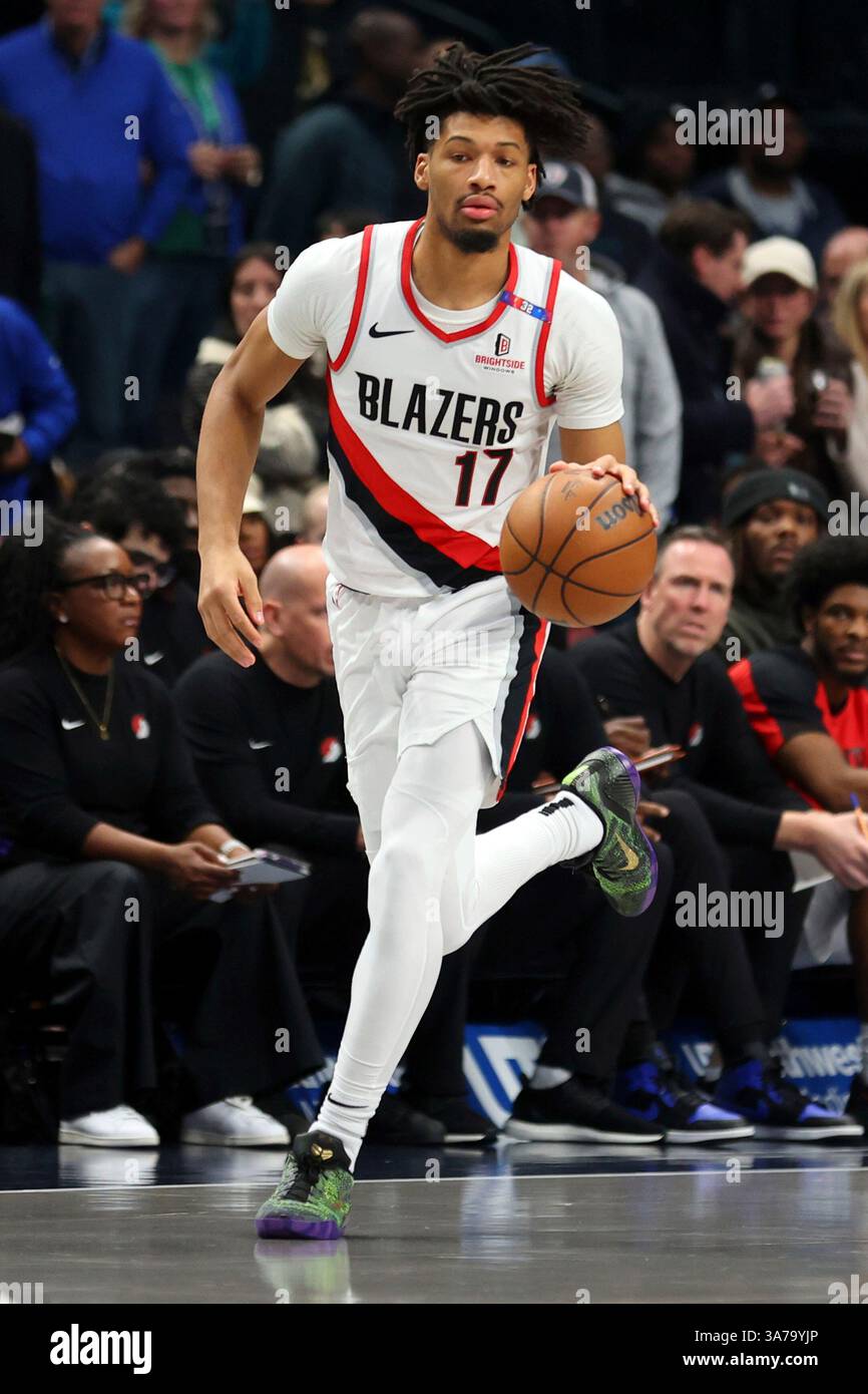 Portland Trail Blazers guard Shaedon Sharpe (17) is seen the court ...