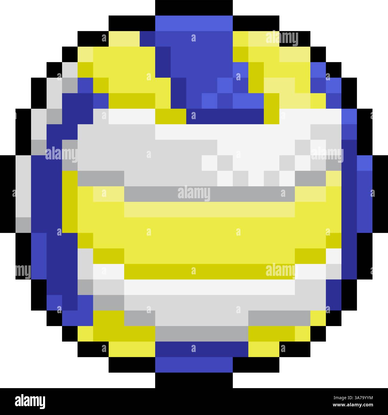 Pixel Art Volleyball Ball Sports Icon Stock Vector Image & Art - Alamy