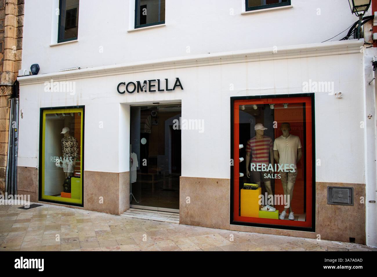 CIUTADELLA DE MENORCA, SPAIN - SEPTEMBER 24, 2023 Comella clothes shop ...