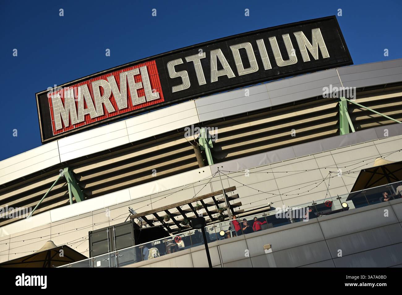 Melbourne, Australia. 27th Mar, 2025. Exterior signage of Marvel ...