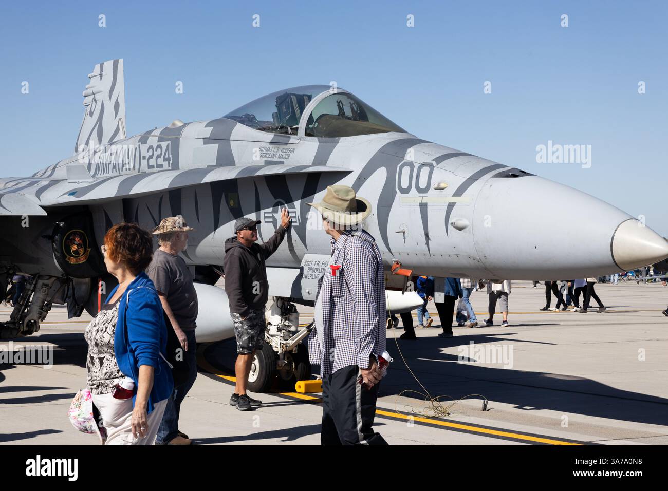 People in attendance visit the F/A-18 Hornet with Marine All-Weather ...